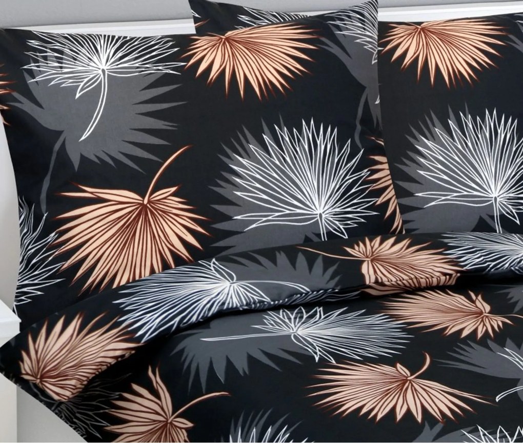 Bavlněné povlečení Béžová,Bílá,Černá 90/983 - 140x200 cm, 70x90 cm