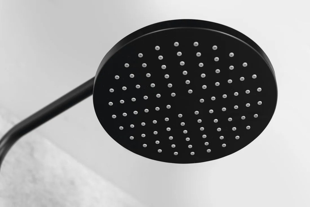 Sapho Sapho, MIA sprchový sloup s pákovou s baterií, kulatý, černá matná, MA139B