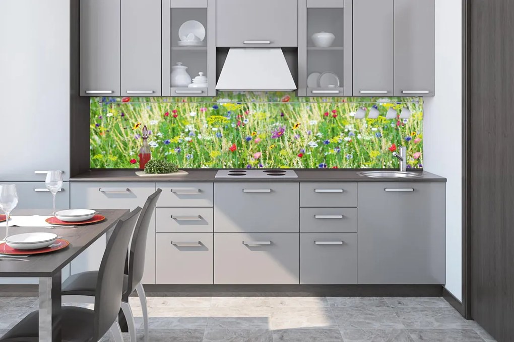 DIMEX | Fototapeta do kuchyně Květinová louka KI-260-172 | 260 x 60 cm | vícebarevná