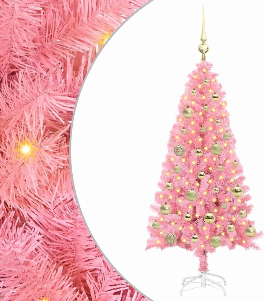 Vánoční stromeček Růžová 120 cm PVC 3396411
