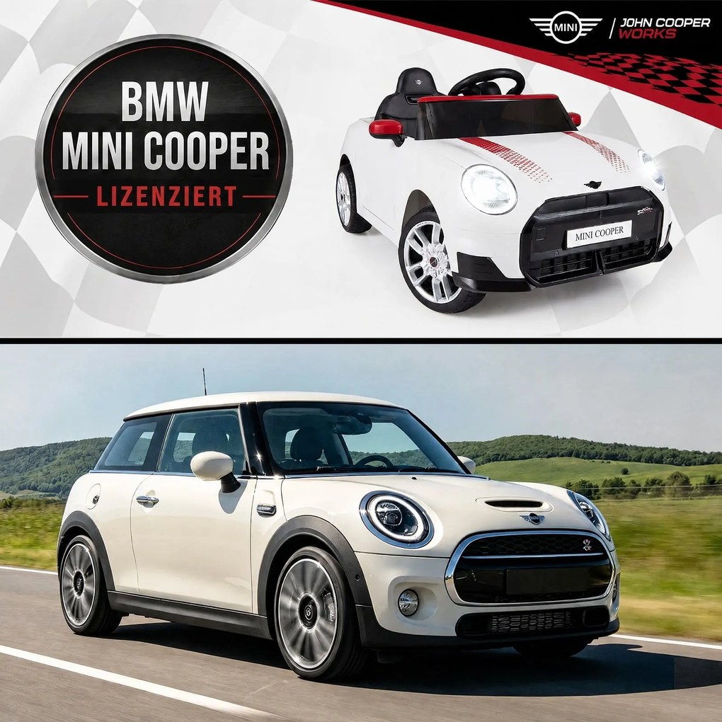 Costway Dětské autíčko 12 V BMW Mini Design Elektrické autíčko pro děti