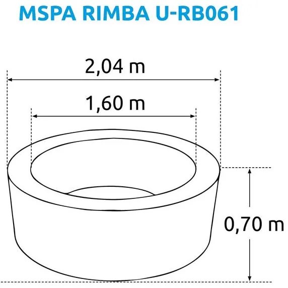 MSpa mobilní vířivka RIMBA pro 6 osob