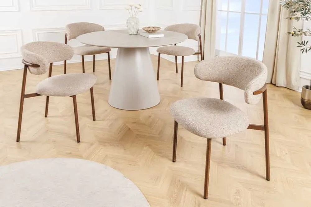 Designová jídelní židle Harding taupe béžová / hnědá