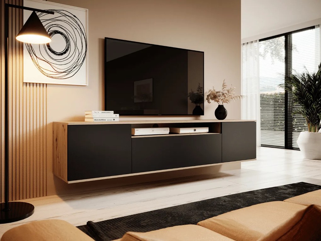 Velký televizní stolek Airi 200 cm Barva: Artisan