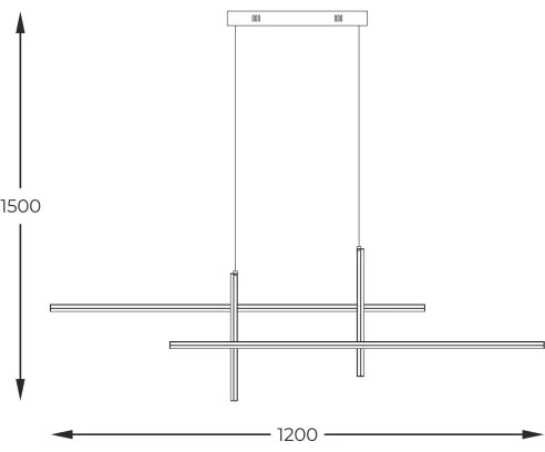 Zuma Line 22008P-BK/GD - LED Lustr na lanku EDGE LED/42W/230V 3000/4000/6000K