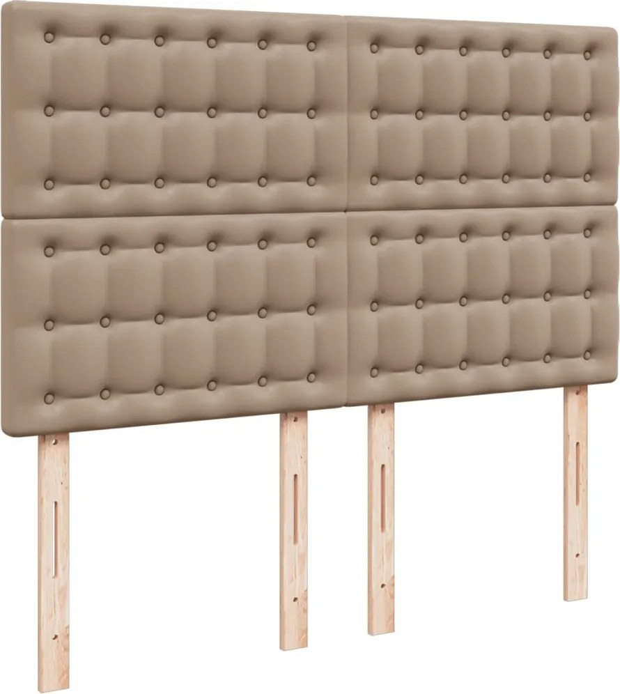 Box spring postel s matrací cappuccino 160x200 cm umělá kůže 3293031