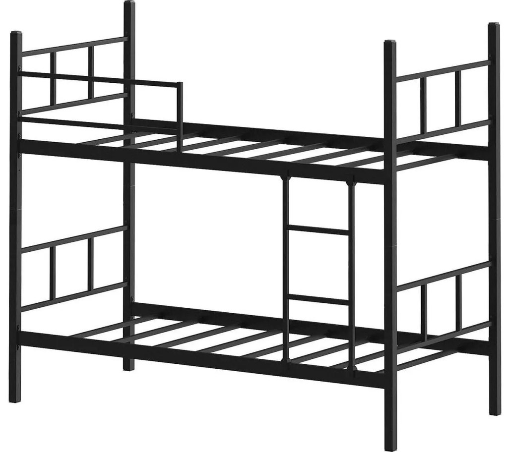 Kovová patrová postel MAVEN 90x200 cm černá nosnost 2x100 kg