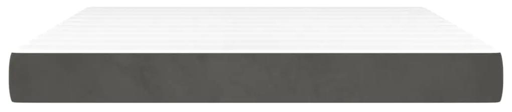 Taštičková matrace tmavě šedá 160 x 200 x 20 cm samet,  347829