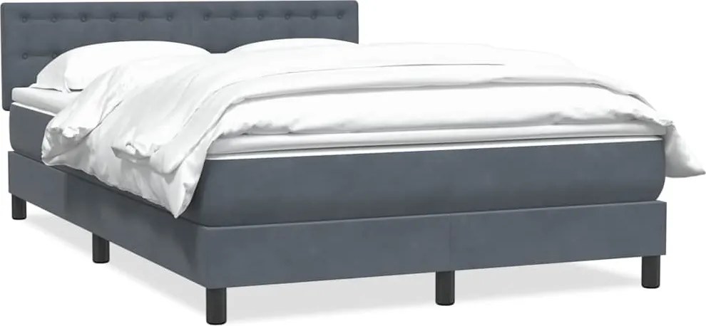 Box spring postel s matrací tmavě šedá 160x210 cm samet 3316600