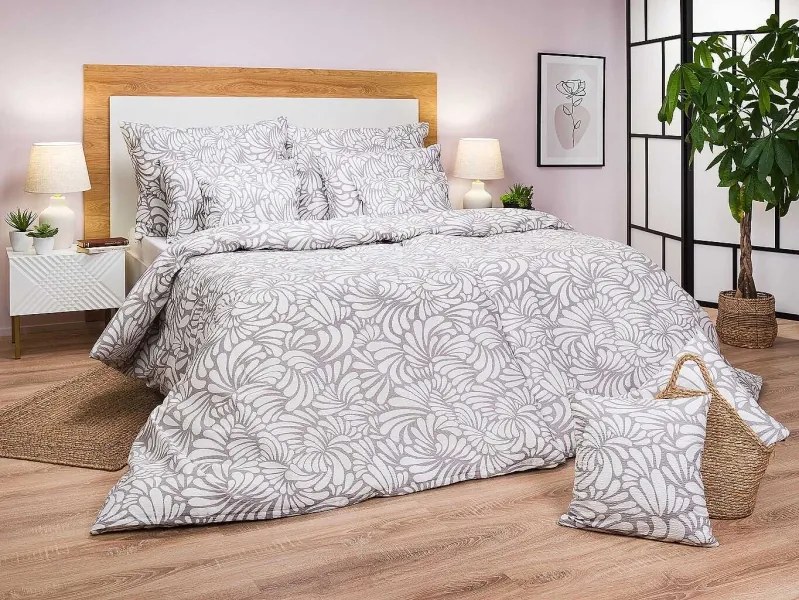 DADKA Povlečení krep Iluze 2 šedá 140x220, 70x90 cm