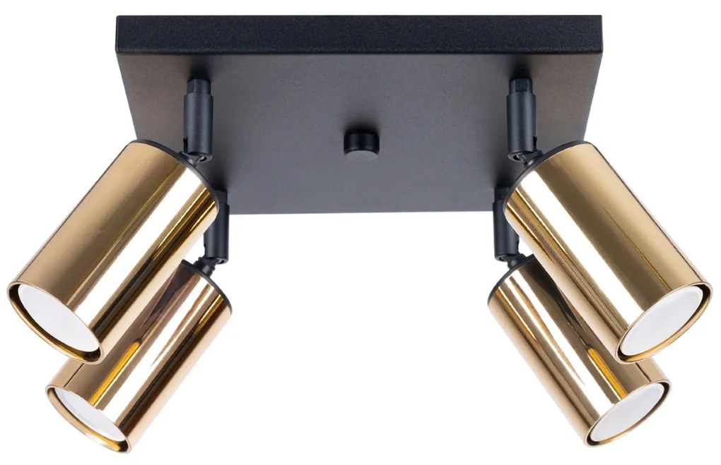 Sollux Lighting Stropní svítidlo WINX 4 černá/zlatá