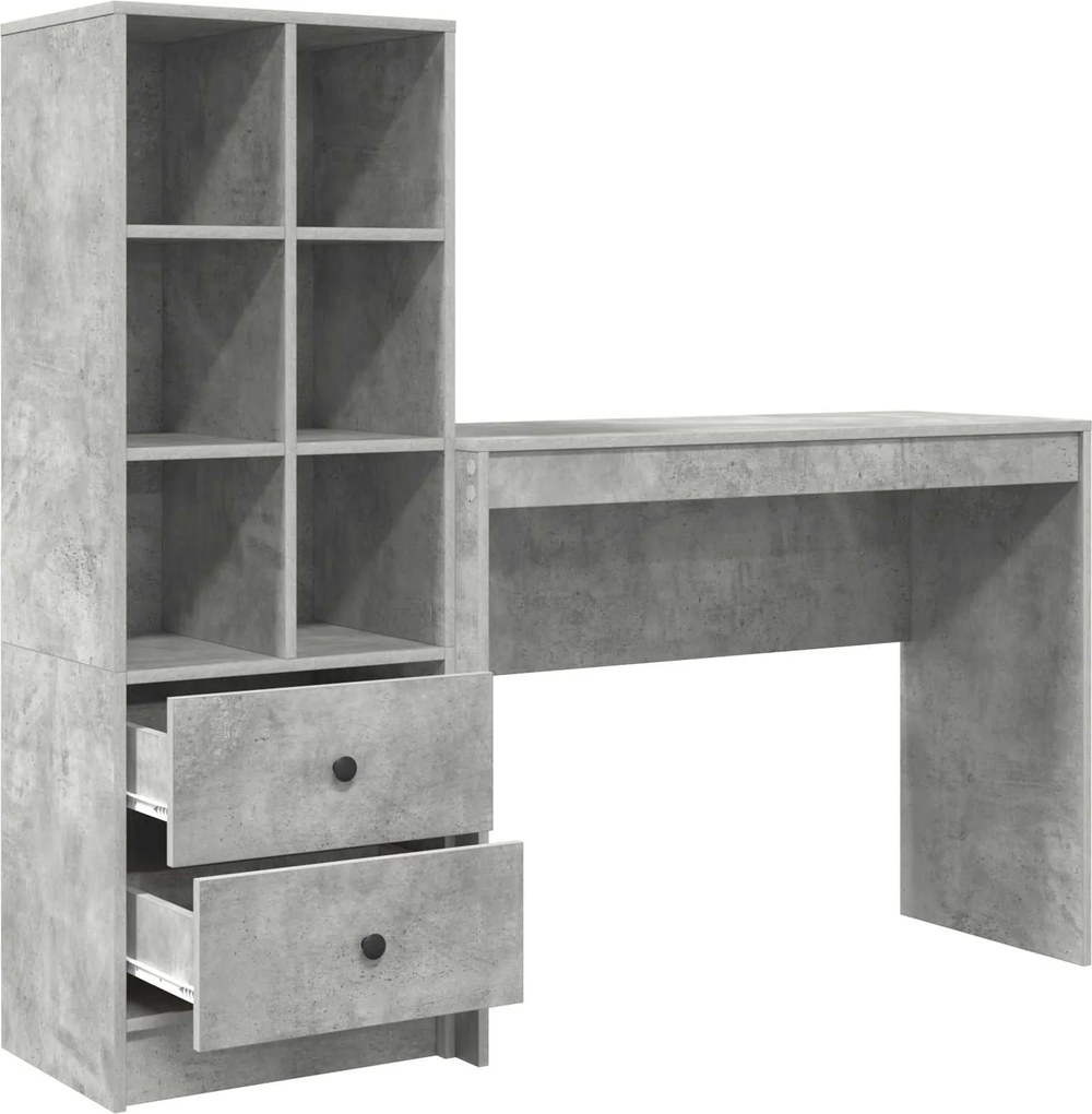 Stůl Betonově šedá 145,5 x 40 x 127 cm 2 ks 3337332