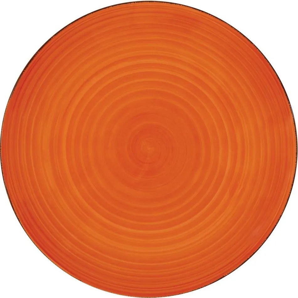 Lamart LT9081 keramický mělký talíř Happy, pr. 26,8 cm, oranžová