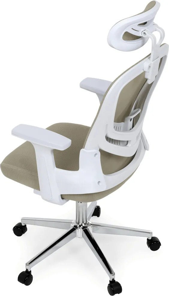 Ergonomická kancelářská židle EMILIE - béžová síťovina