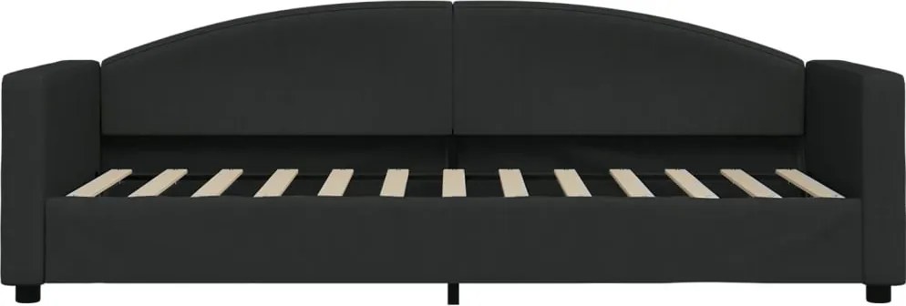 Válenda s matrací černá 80 x 200 cm textil 3197167