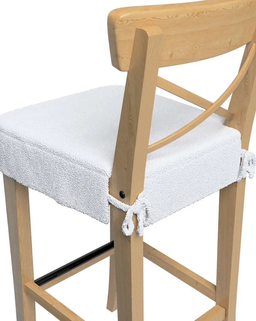 Sedák na židli IKEA Ingolf - barová barva bílá látka pletený vzor