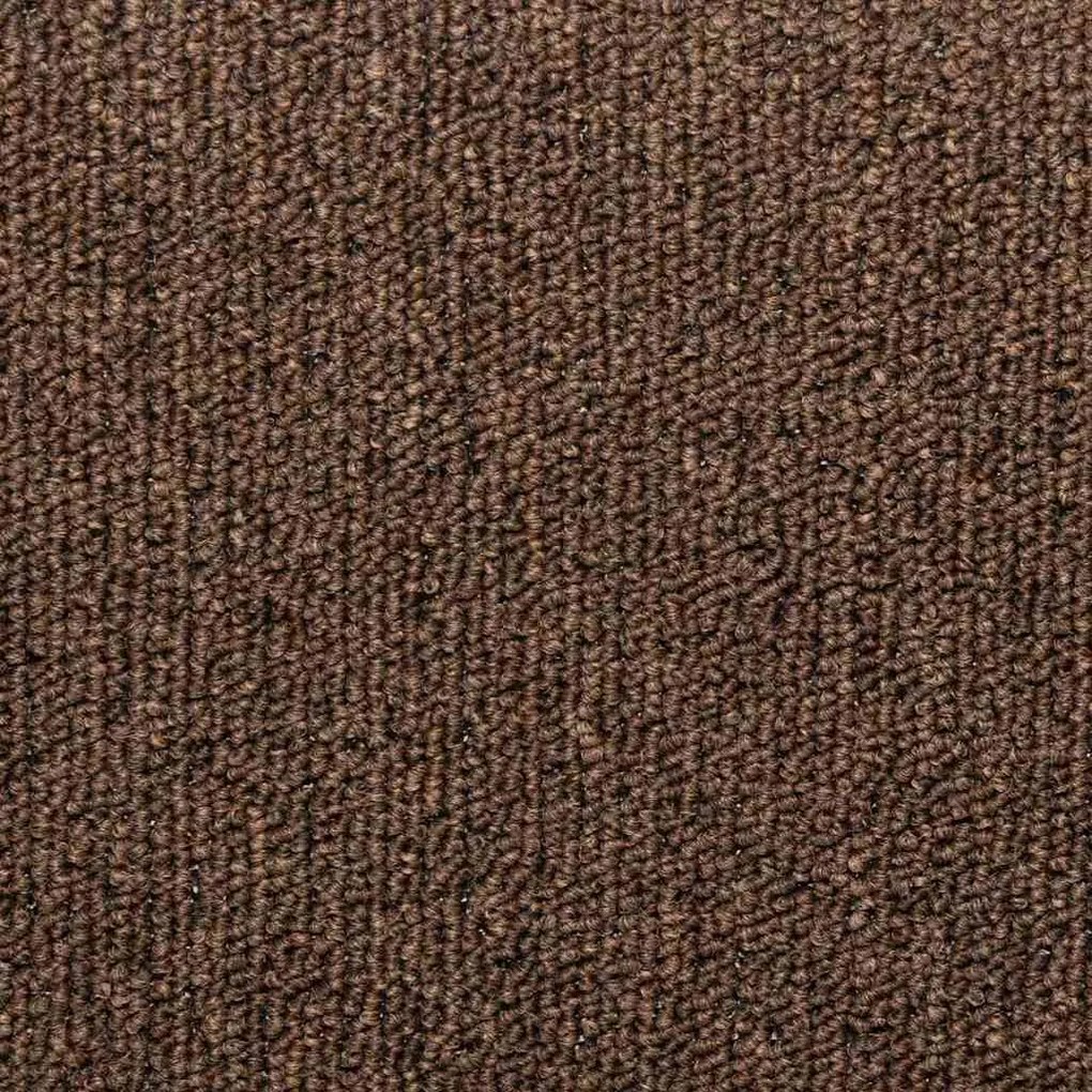 Schodové rohože 15 ks 65 x 21 x 4 cm hnědé s obdélníkovým okrajem 134571