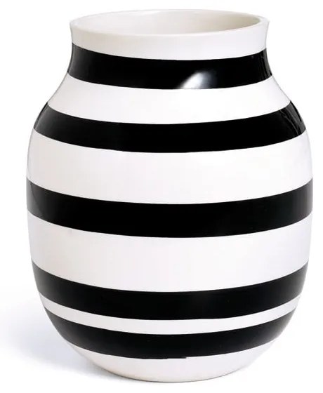 Černo-bílá kameninová váza Kähler Design Omaggio, výška 20 cm