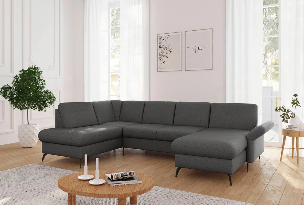XXXLutz SEDACÍ SOUPRAVA, textil, tmavě šedá Sit & More - Sedací soupravy - 00014401619X