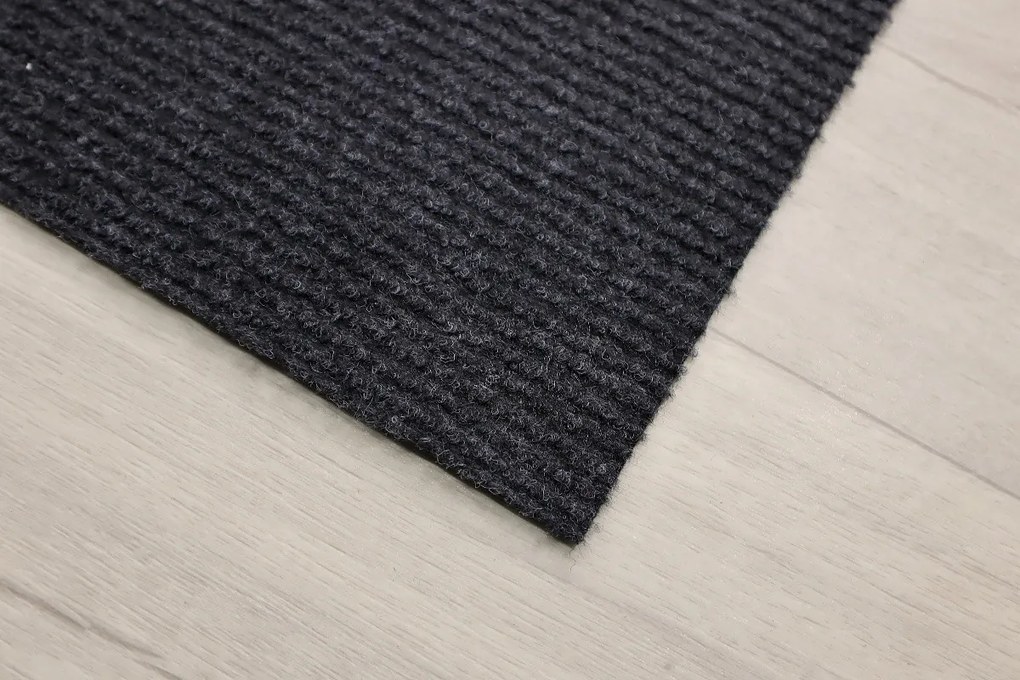Vopi, Kusový koberec Quick step antracit, 140x200, šedá, chodba / předsíň