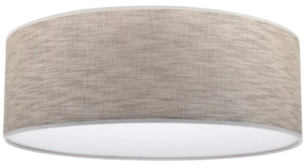 Stropní svítidlo Stone, 1x béžové textilní stínítko/bílé PVCové stínítko, (bílé plexisklo), (fi 40cm)