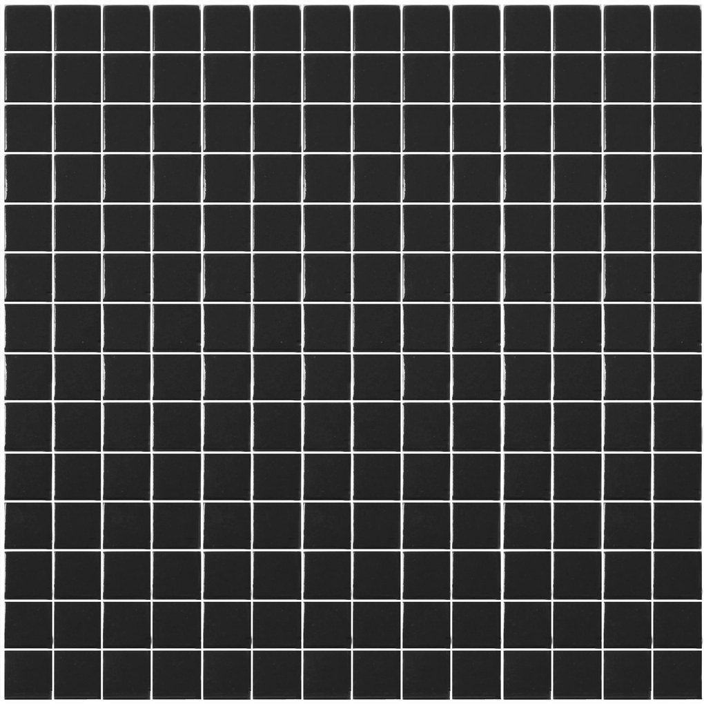 Hisbalit Skleněná mozaika černá Mozaika 101C MAT 2,5x2,5 2,5x2,5 (33,33x33,33) cm - 25101CMH
