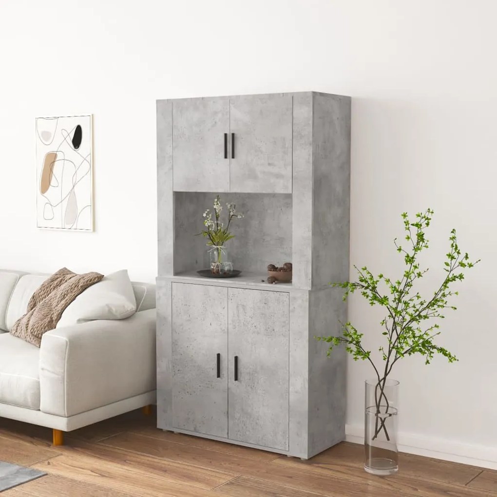 Skříň highboard betonově šedá kompozitní dřevo 3185355