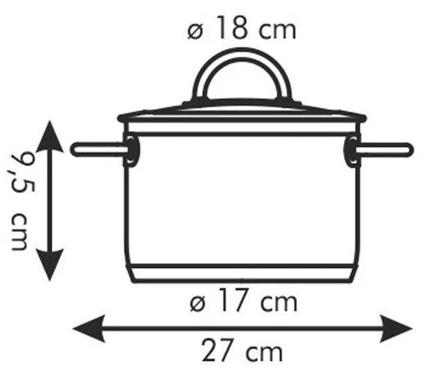 TESCOMA Kastrol VISION s poklicí ø 18 cm, 2,0 l