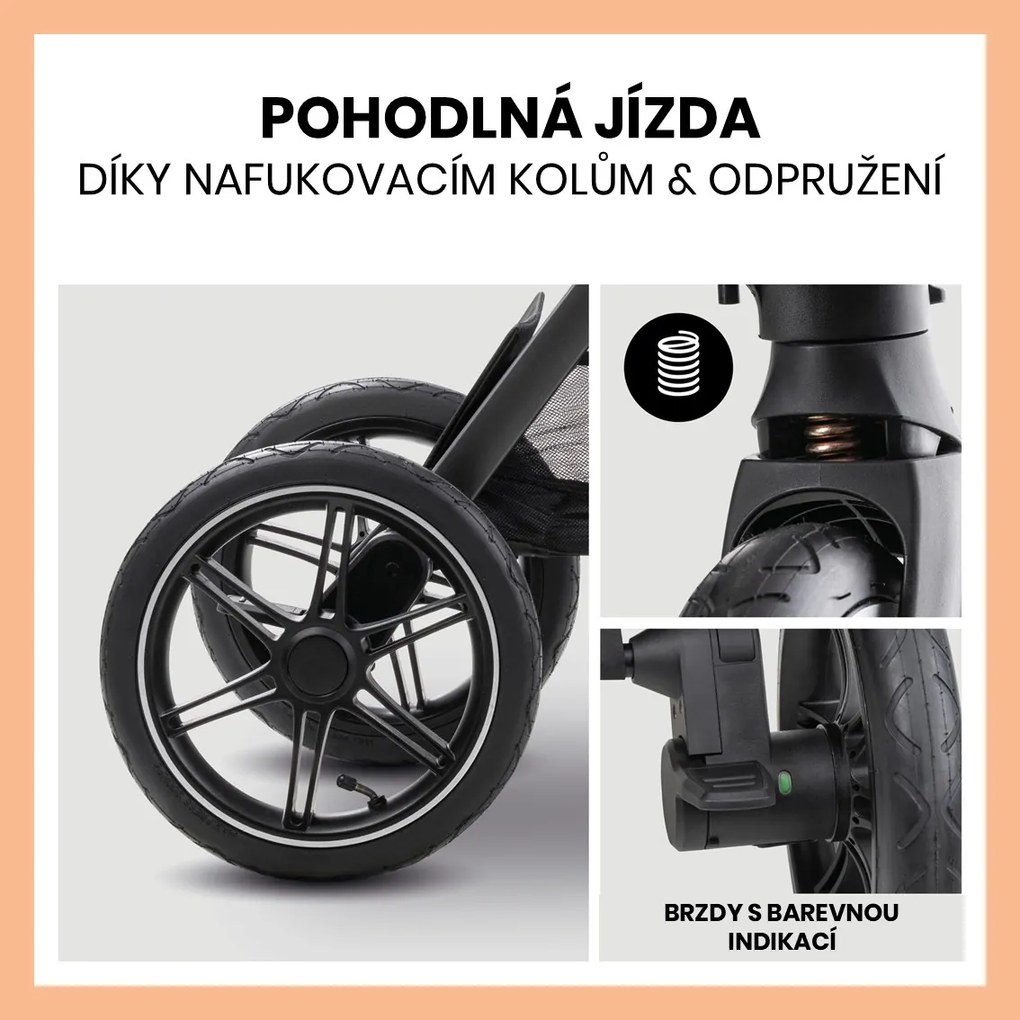 Hauck Kombinovaný kočárek Comfort N Care Air 2v1 mocha