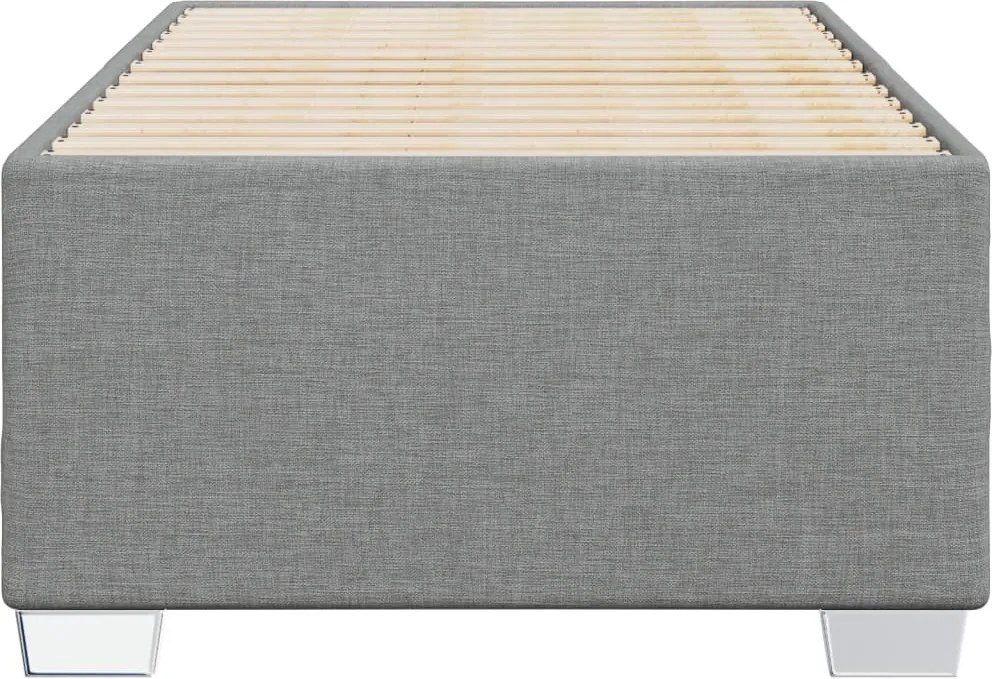 Rám postele bez matrace světle šedá 90 x 190 cm textil 3284436