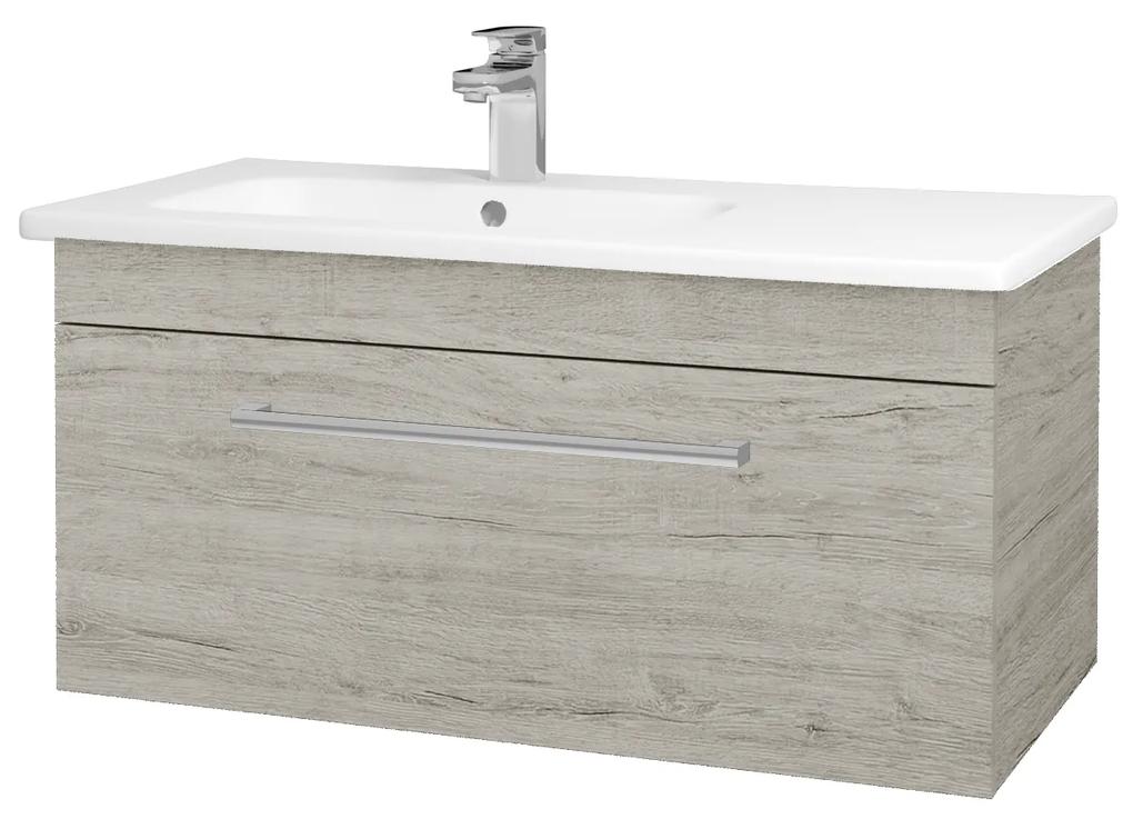 Dřevojas Koupelnová skříň ASTON SZZ 90 Varianta: N01 Bílá lesk / Úchytka T02 / D15 Nebraska