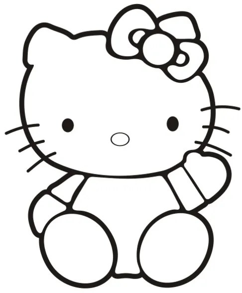 Samolepka na zeď Hello Kitty, nálepka na stěnu (11575)