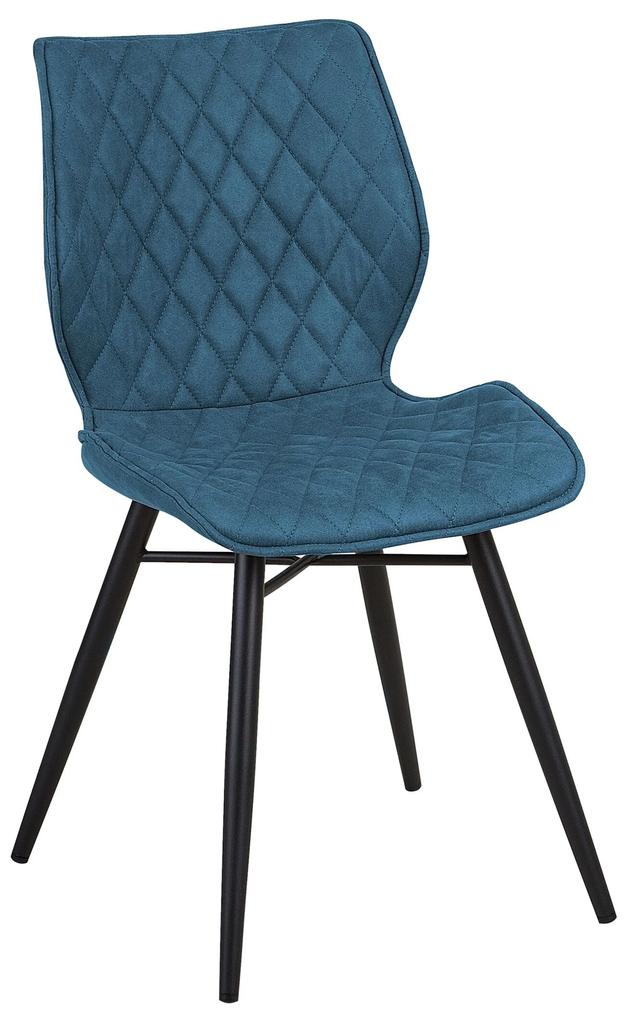 Sada dvou modrých jídelních židlí LISLE Beliani