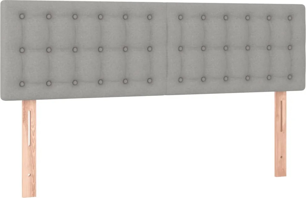 Box spring postel s matrací světle šedá 140 x 190 cm textil 3140369