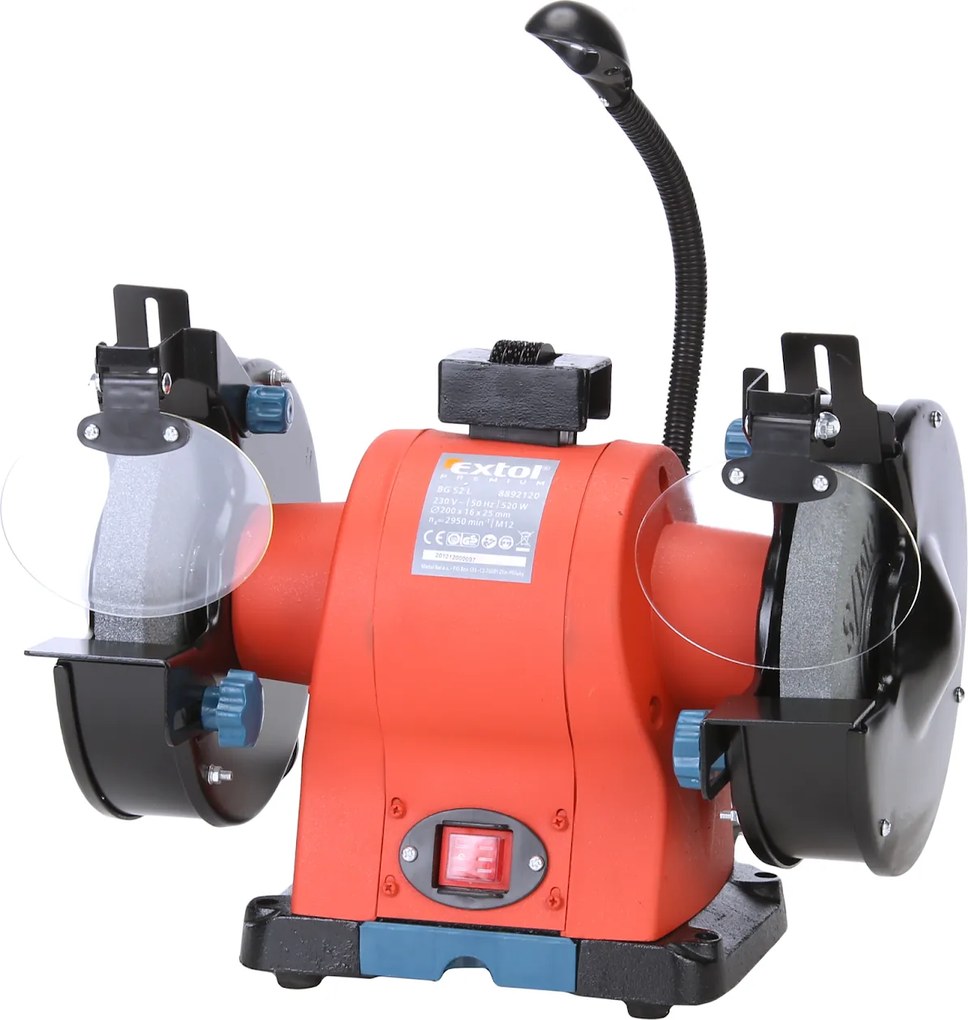 Stolní dvoukotoučová bruska 520 W EXTOL PREMIUM 8892120
