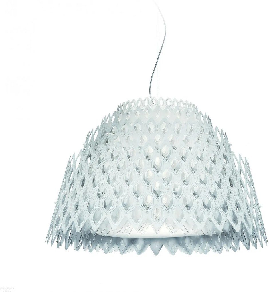 Slamp Half Charlotte, bílé designové závěsné svítidlo, 70W LED 2700K stmívatelné, prům. 79cm