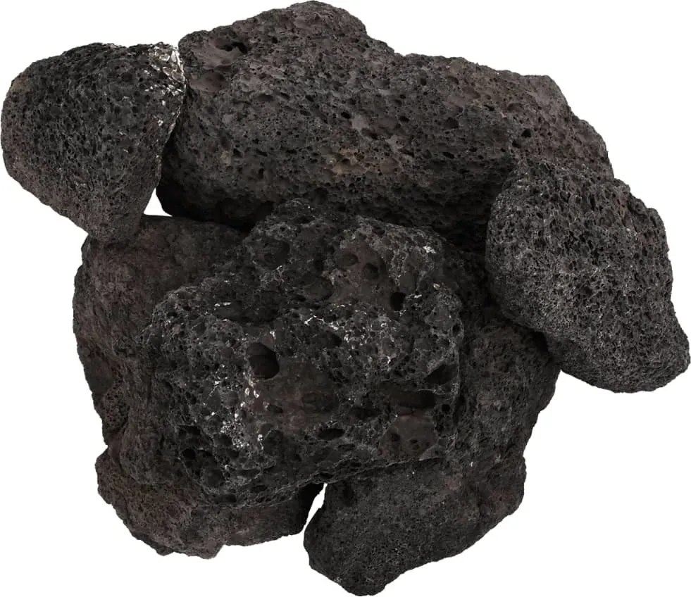 vidaXL Sopečné kameny 10 kg 10–30 cm [155323] Barva: Černá