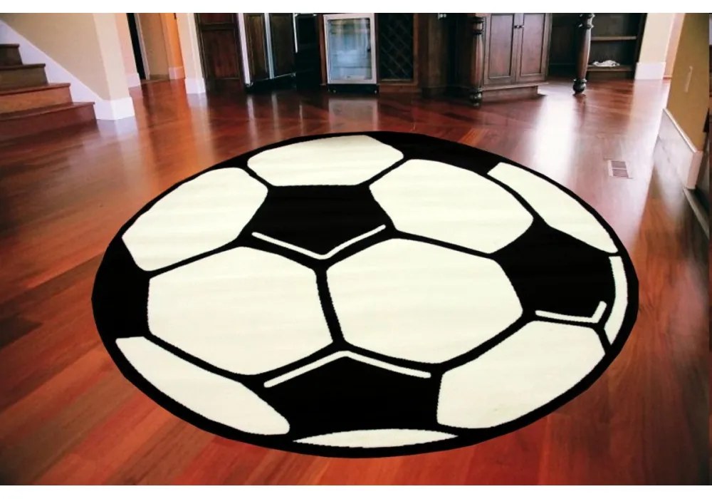 Kusový koberec PP Fotbalový míč krémový, Velikosti 80x80cm