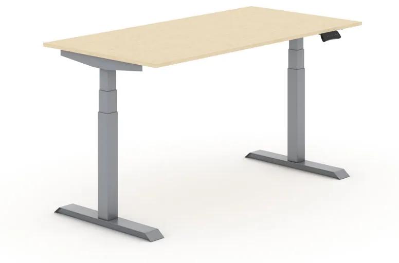 Výškově nastavitelný stůl PRIMO ADAPT,, elektrický, 1800x800X625-1275 mm, bříza, šedá podnož