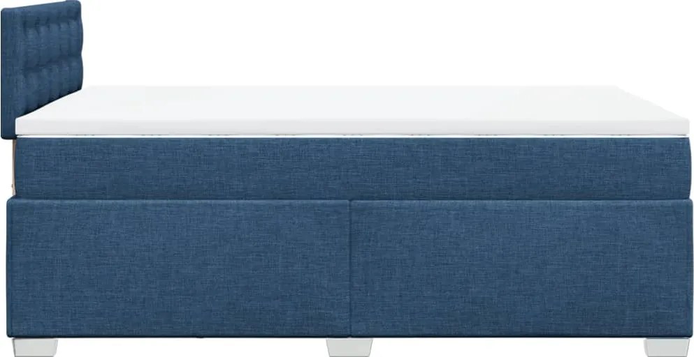 Box spring postel s matrací modrá 120x200 cm textil 3285875