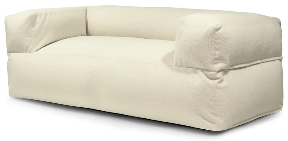 Krémový sedací vak z textilie bouclé Sofa MooG – SLOWDOWN