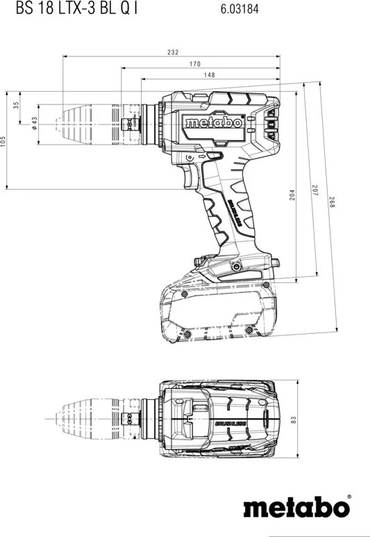 Metabo BS 18 LTX-3 BL Q I Y 603184840