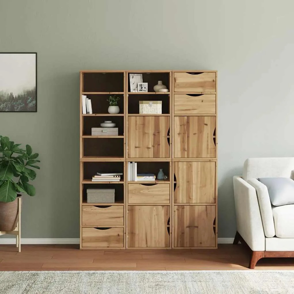 Boční skříňky 6 ks "ODDA" 40x24x79 cm Borovicový masiv 3365354