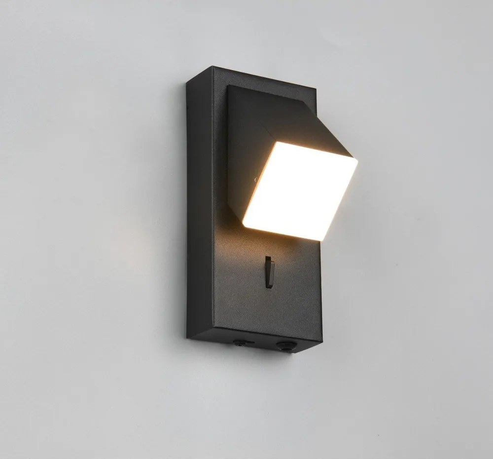 Matně černé LED nástěnné svítidlo Raglan – Trio