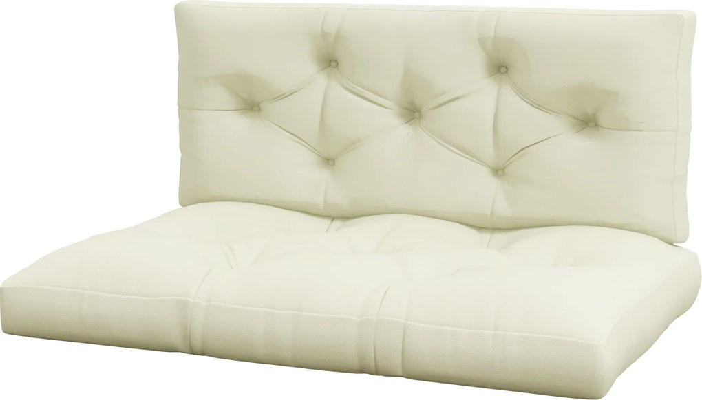 Outsunny Sada 2 sedacích a opěrných polštářů pro zahradní lavici, loveseat, 2-místnou paletovou pohovku Vysoký komfort rozměry 120D x 80Š x 12V cm Pol