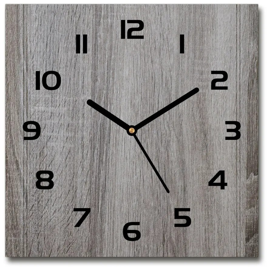Wallmuralia Skleněné nástěnné hodiny čtverec Dřevo 30x30 cm