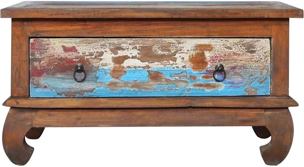 Konferenční stolek 80 x 50 x 40 cm recyklované teakové dřevo 289057