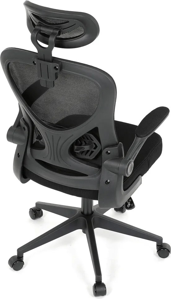 Ergonomická kancelářská židle ALEXANDRE - černá síťovina