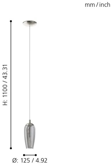 Eglo 96343 - LED Lustr na lanku FARSALA 1xG9/2,5W/230V