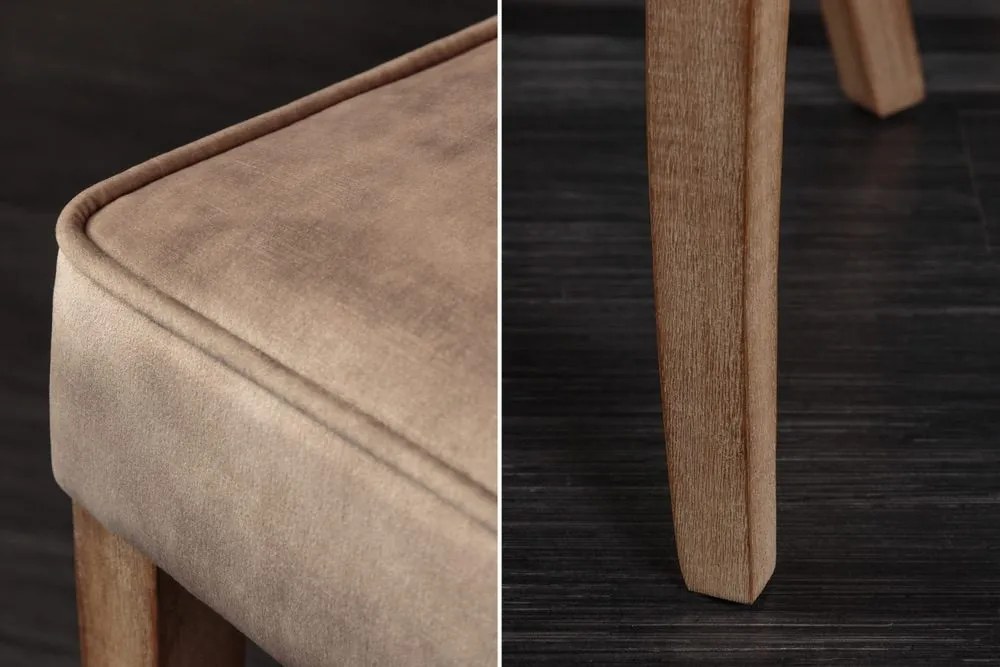 Designová židle Queen samet kávová